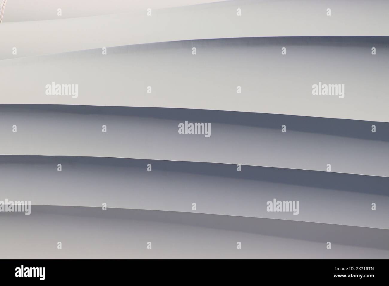 Large wind turbine rotor blades on the quayside at Ferrol, northern ...