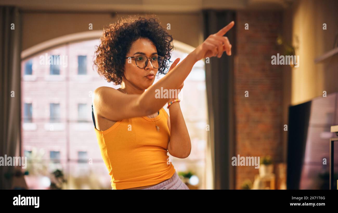 Woman dancing viral dance fun hi-res stock photography and images - Alamy