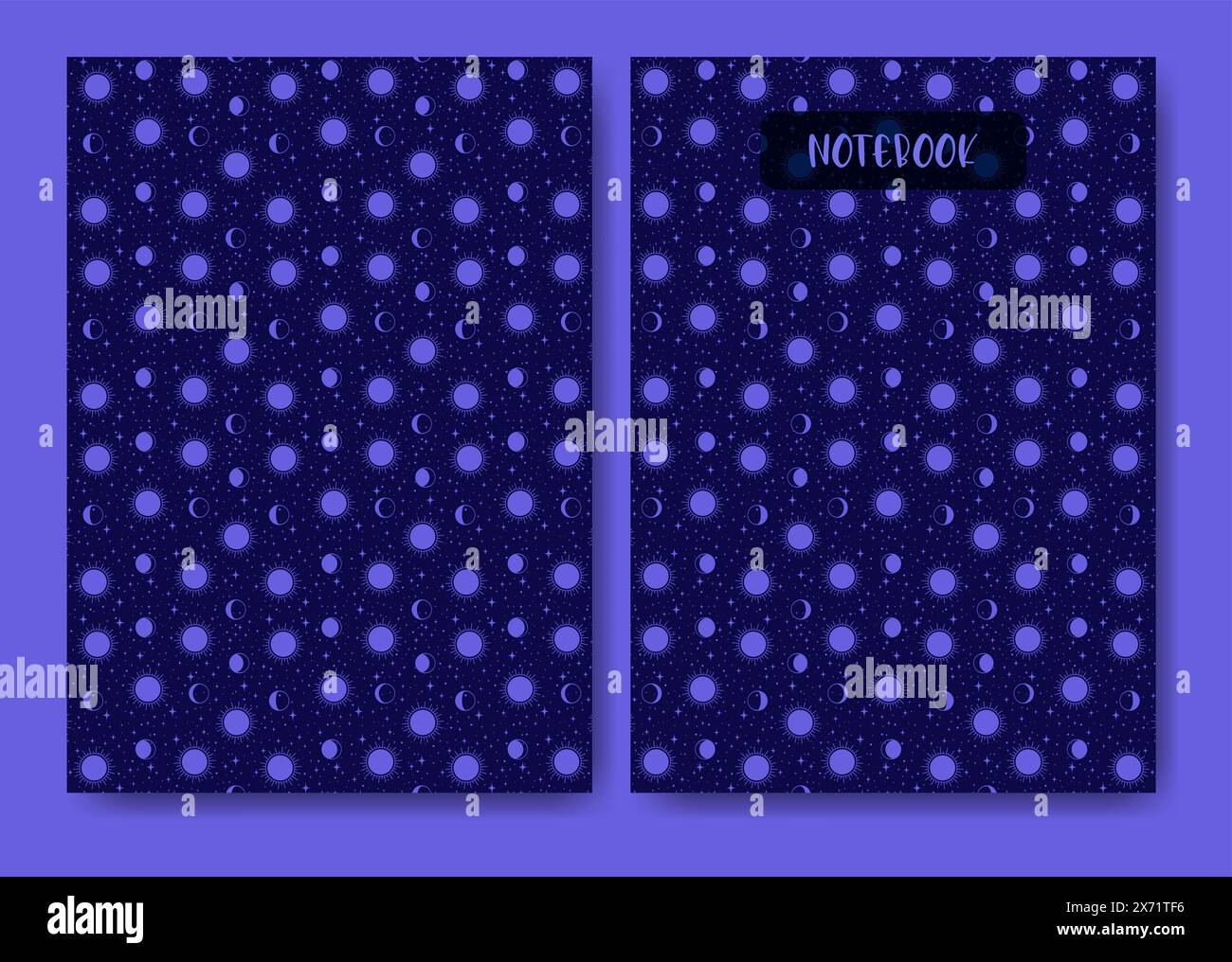 Vector templates with heavenly elements design notepad planner ...