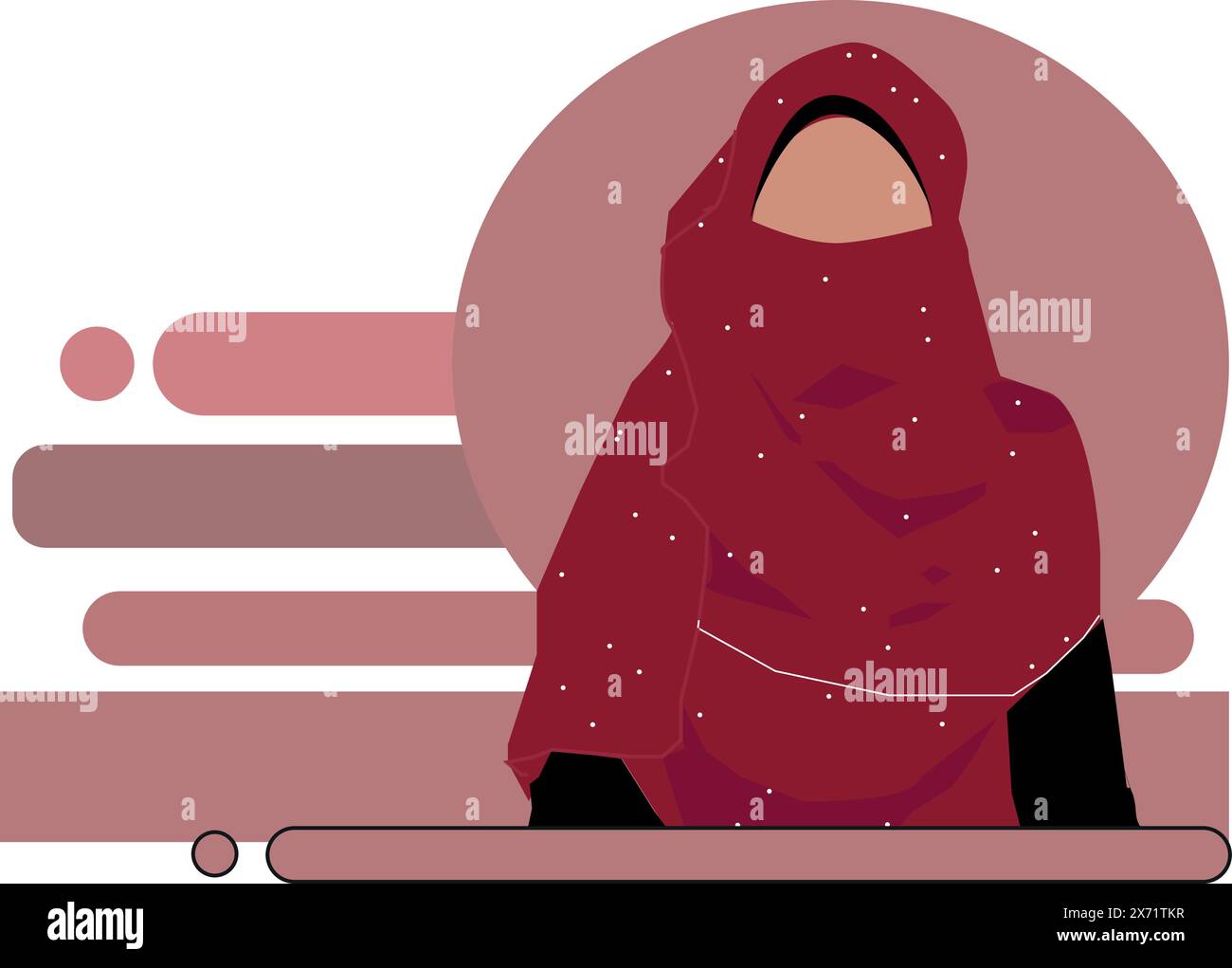 Niqab cartoon girl hi-res stock photography and images - Alamy