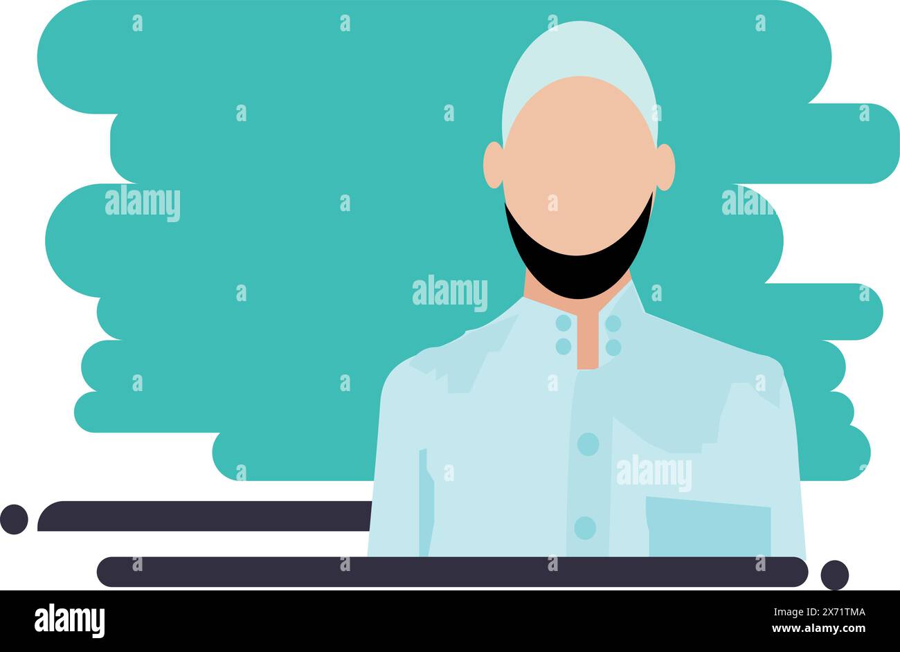 Man wearing white arabic cap Stock Vector Images - Alamy