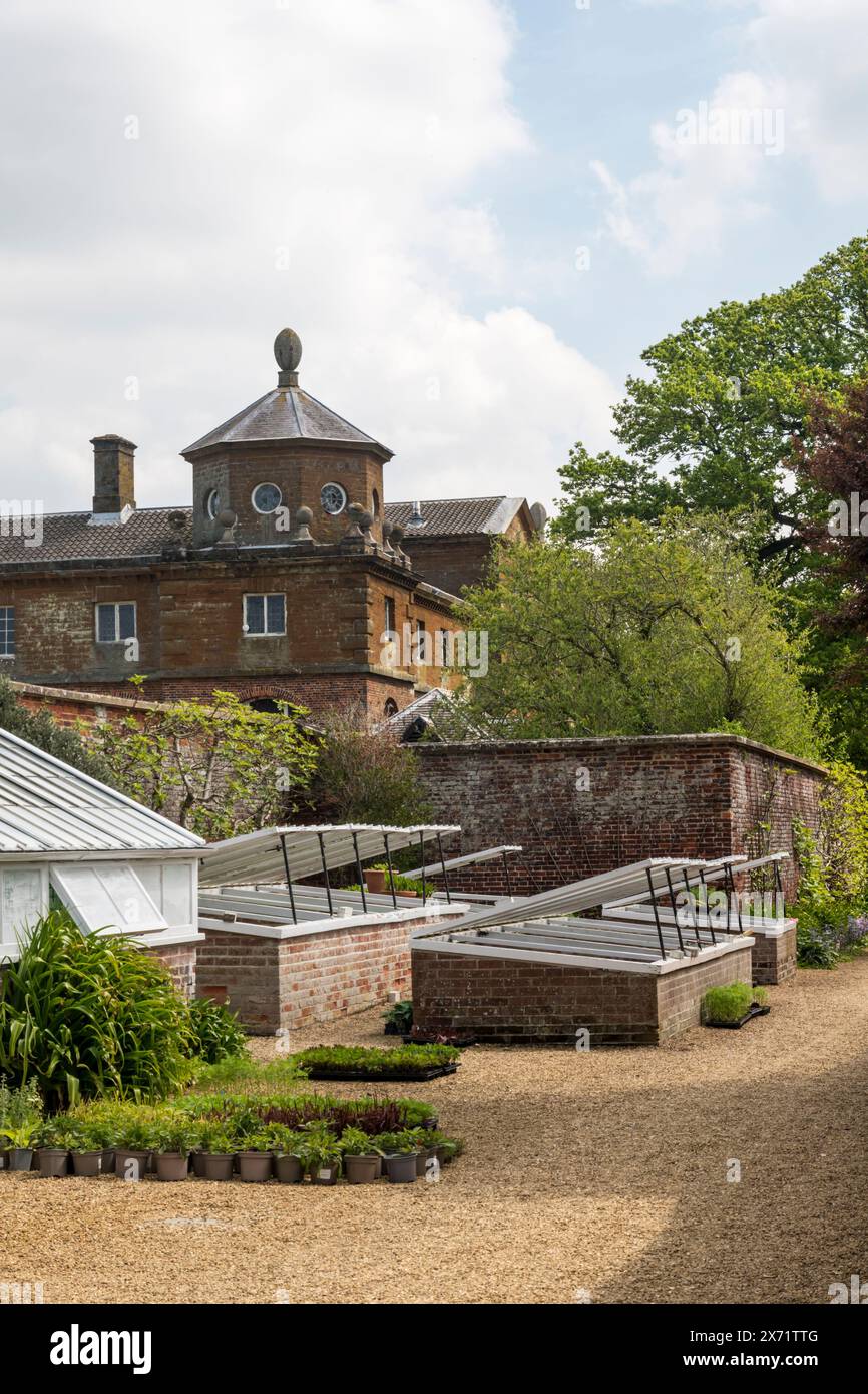 Cold frames for growing and protecting young plants. At the gardens of ...