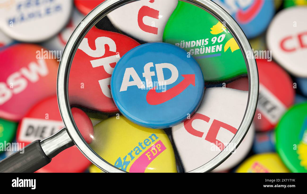 Die AfD im Fokus Symbolbild zum Thema AfD-Beobachtung, AfD-Wahlkampf ...