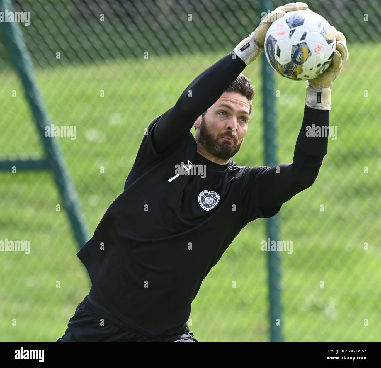 Oriam Sports Centre Edinburgh.Scotland.UK.17th May 24 Hearts keeper ...