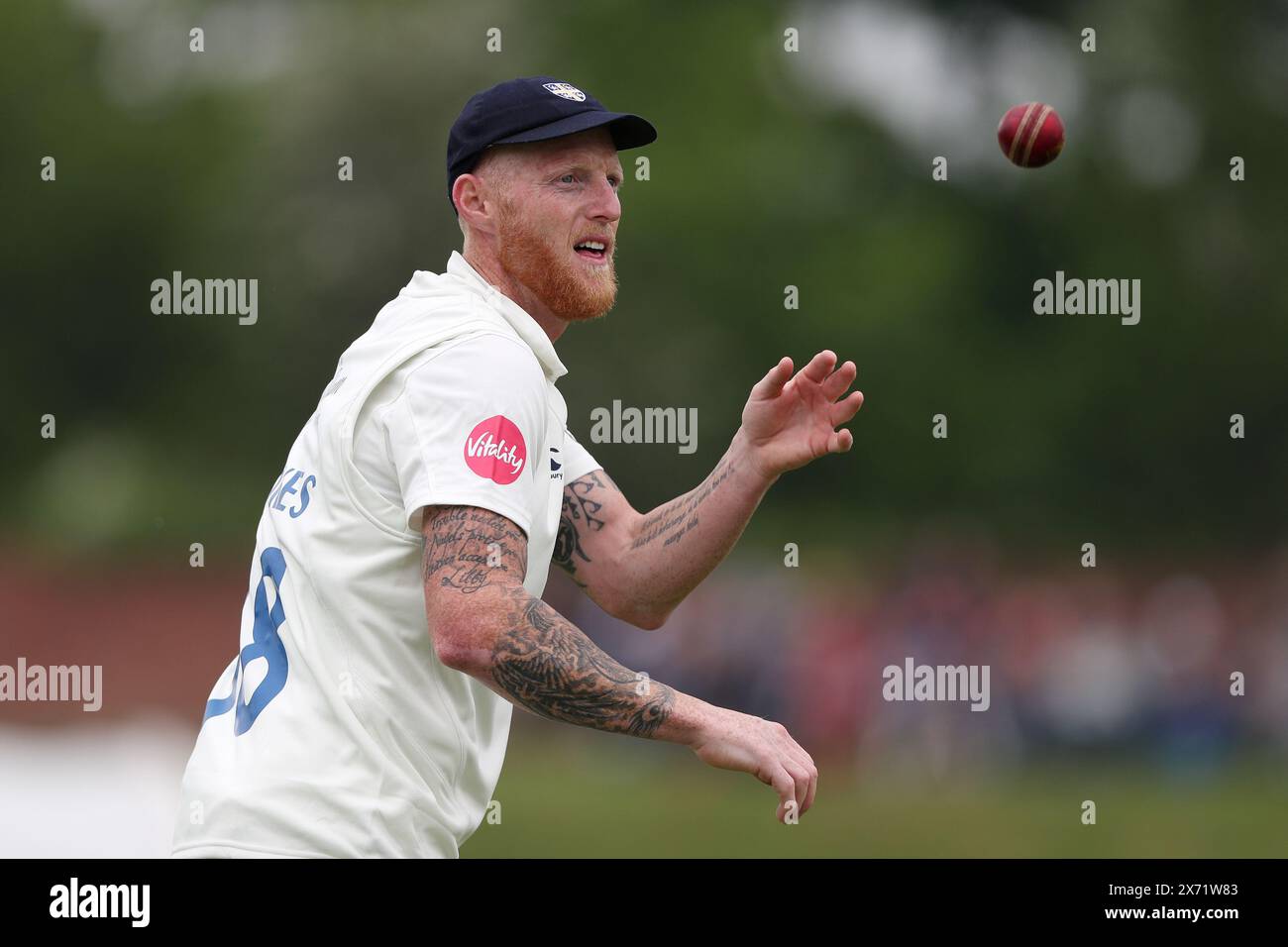 Durham's Ben Stokes on day one of the Vitality County Championship ...
