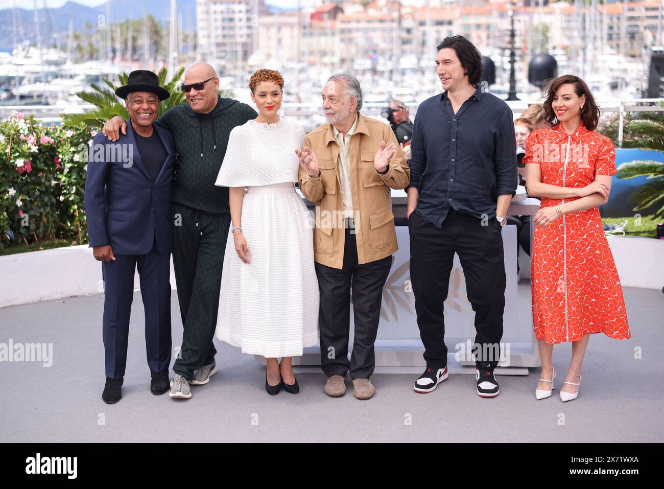 Giancarlo Esposito, from left, Laurence Fishburne, Nathalie Emmanuel, director Francis Ford ...