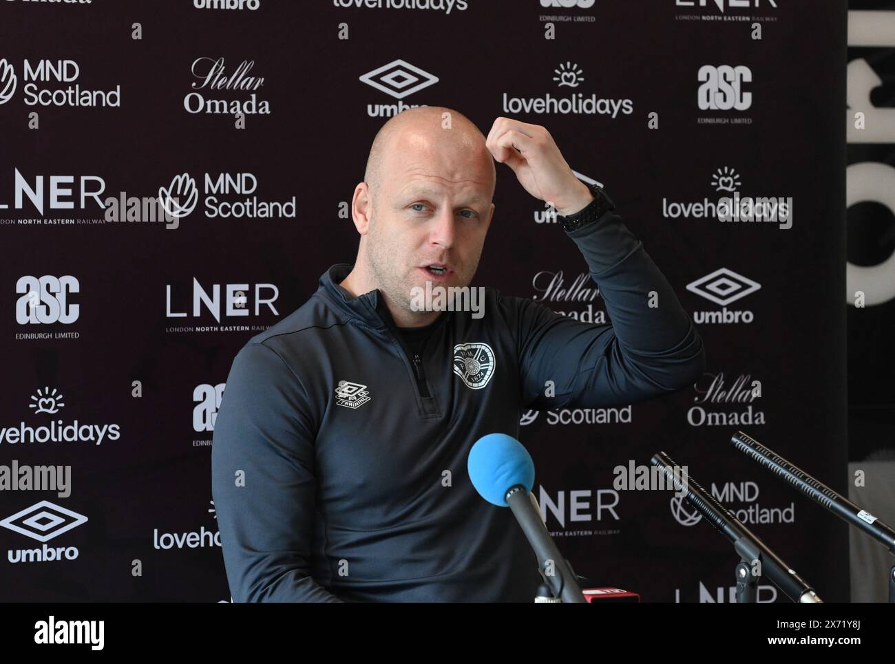 Oriam Sports Centre Edinburgh.Scotland.UK.17th May 24 Hearts Head Coach ...