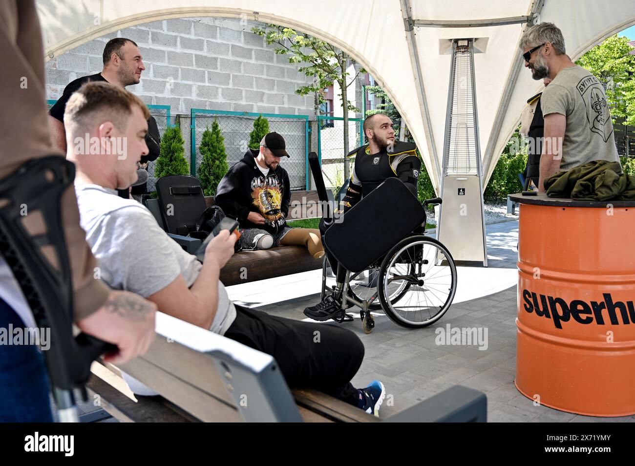 LVIV, UKRAINE - MAY 16, 2024 - Patients of the Superhumans ...
