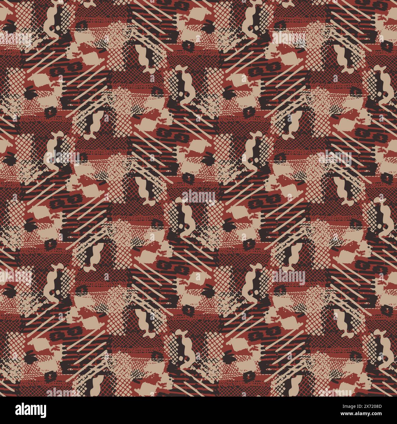 Tribal ethnic camouflage abstract pattern design in fall color trend ...