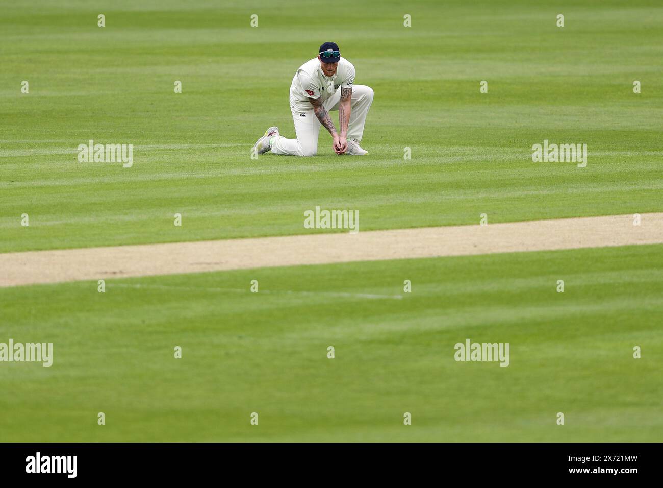 Durham's Ben Stokes fielding on day one of the Vitality County ...