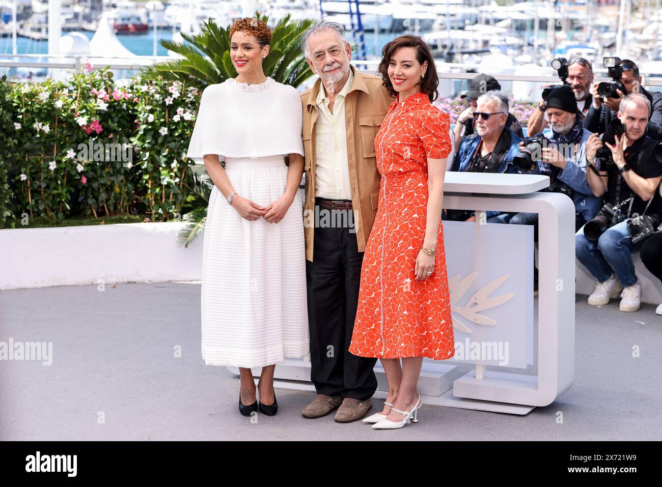 CANNES - MAY 17: Nathalie Emmanuel, Francis Ford Coppola and Aubrey ...