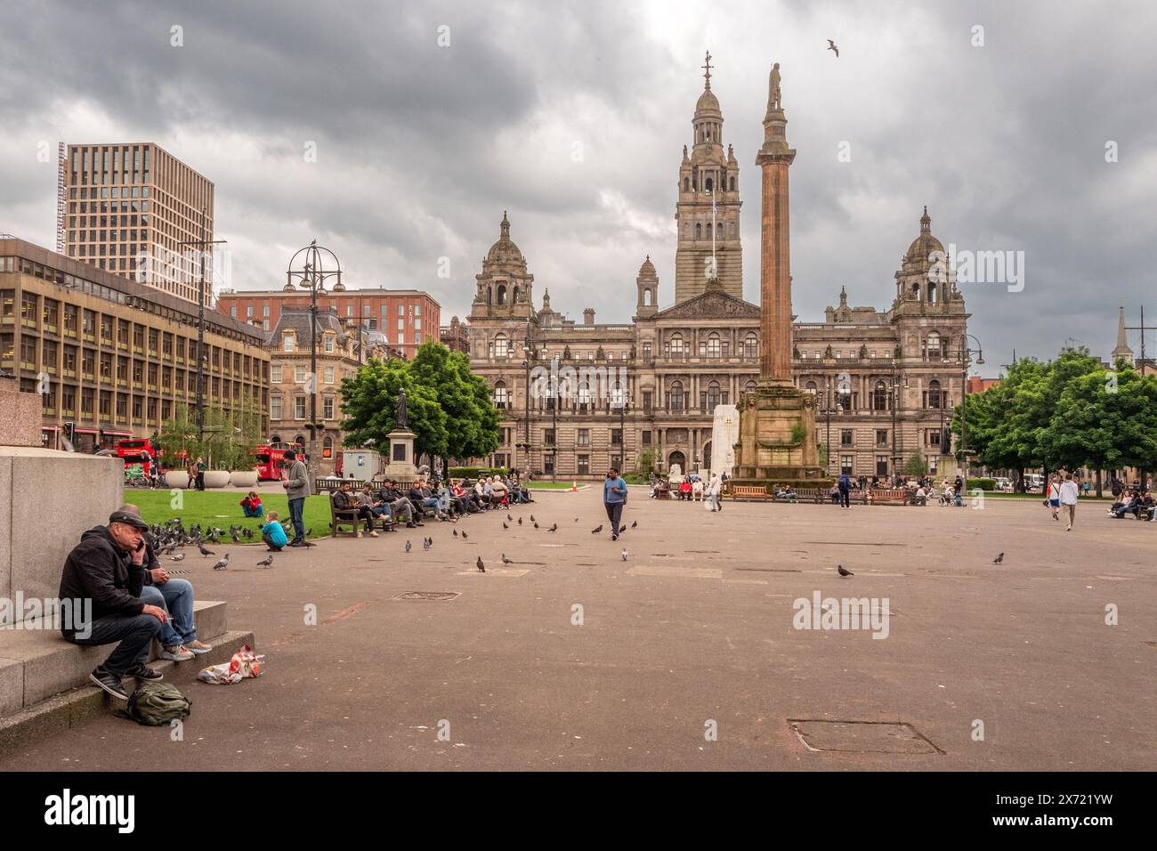 Glasgow, May 15th 2024: George Square Stock Photo - Alamy
