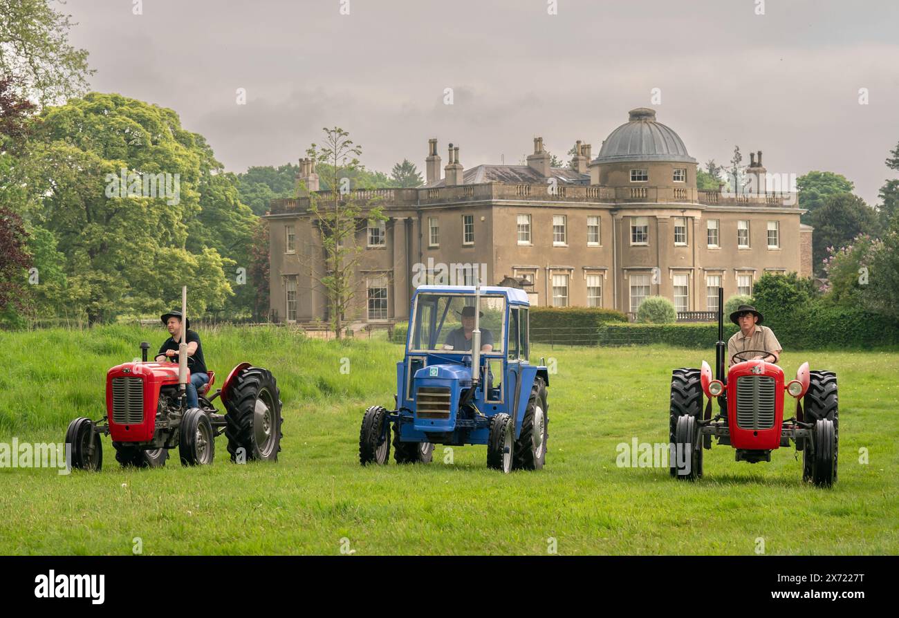 Vintage tractors ahead of the Yorkshire Game and Country Fair that is talking place over the ...