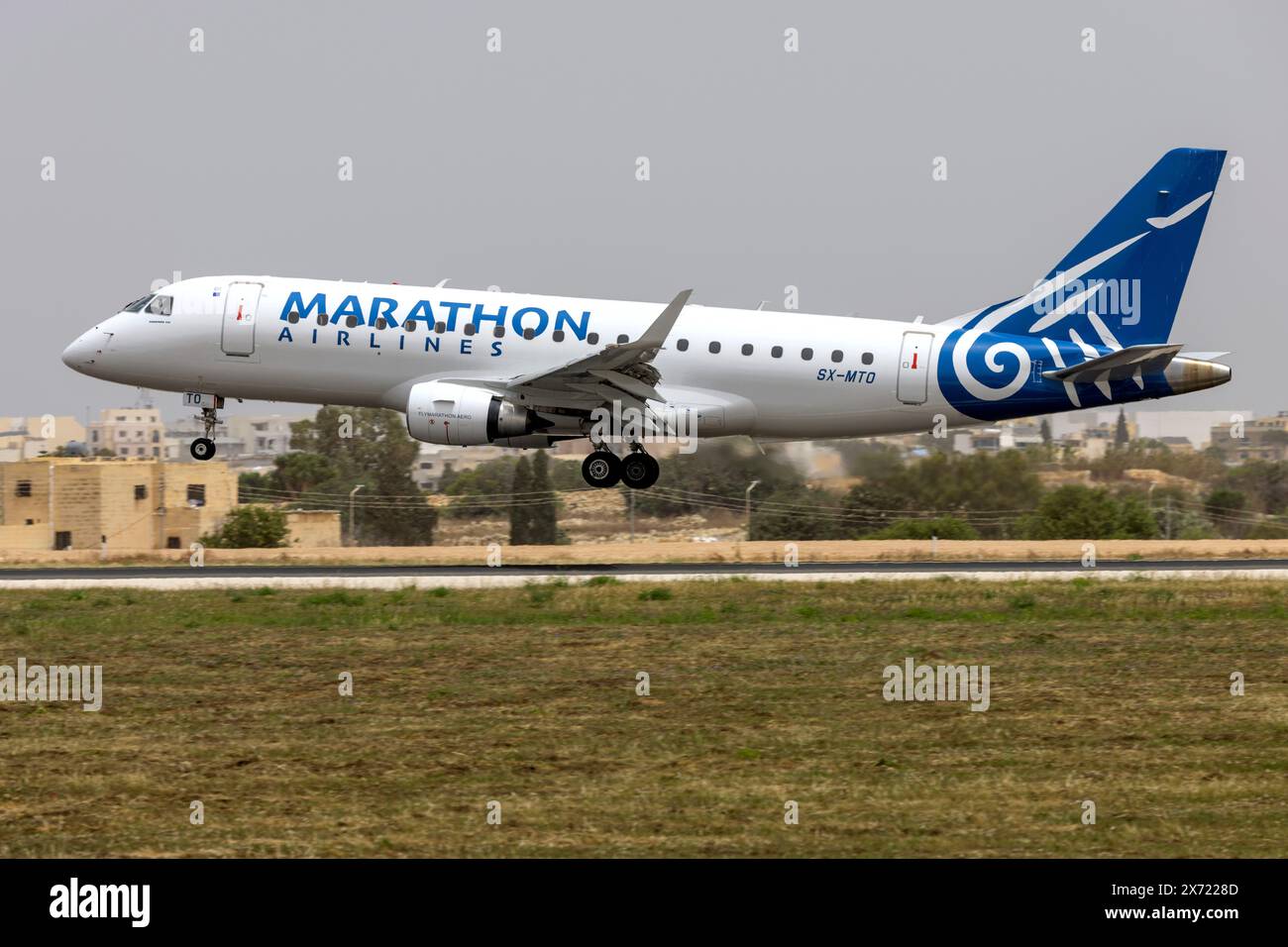 Marathon Airlines Embraer 175LR (ERJ-170-200LR) (REG: SX-MTO) arriving ...
