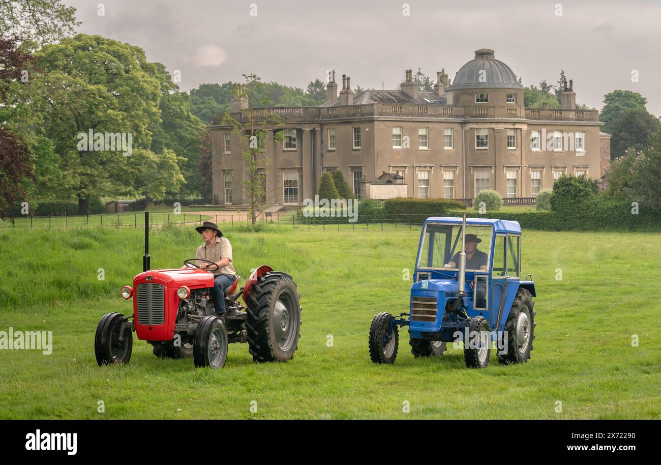 Vintage tractors ahead of the Yorkshire Game and Country Fair that is talking place over the ...