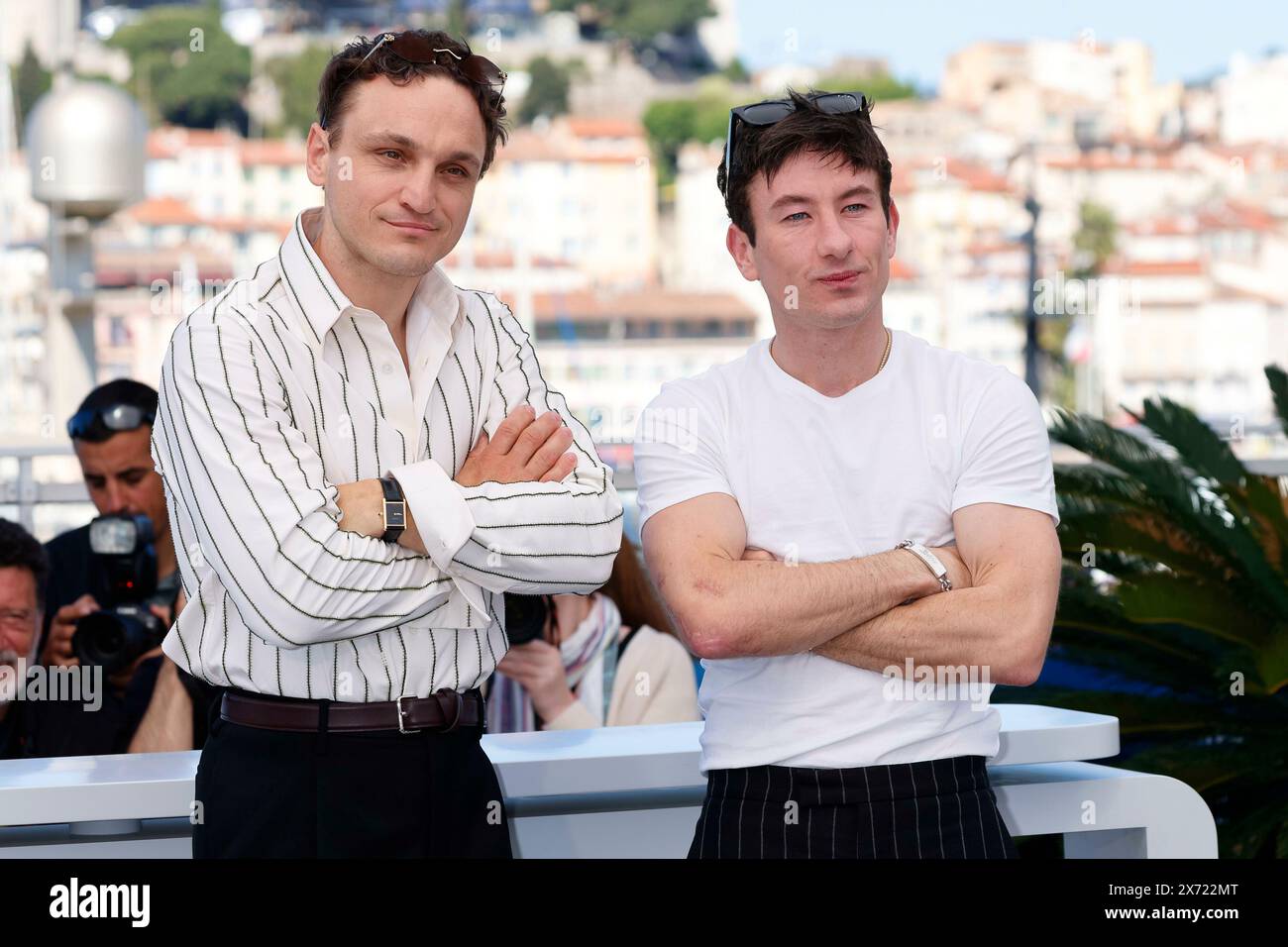 Franz Rogowski and Barry Keoghan pose at the photo call of 'Bird ...