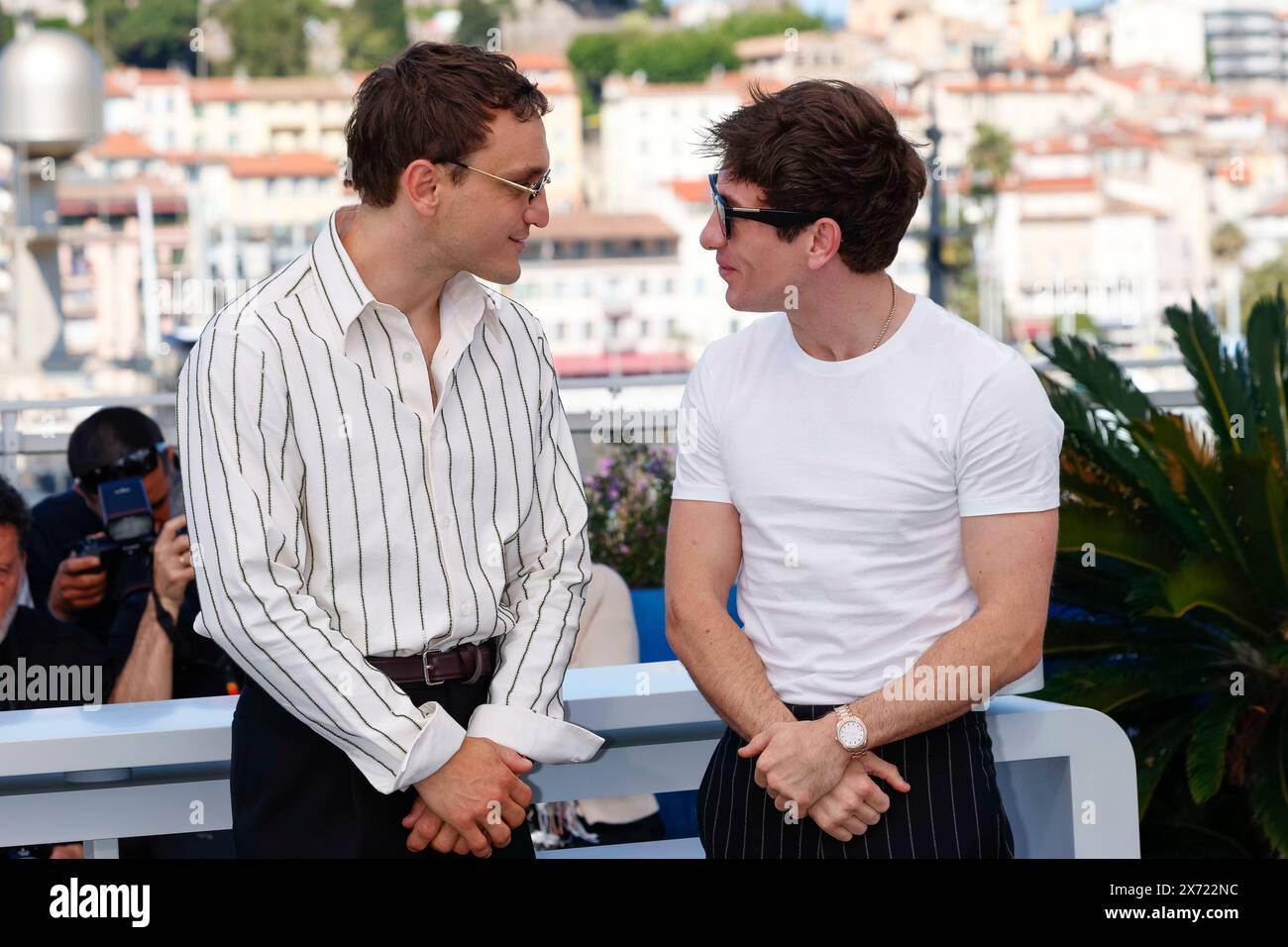 Franz Rogowski and Barry Keoghan pose at the photo call of 'Bird ...