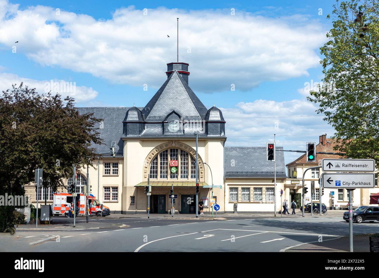 Friedberg, Germany - May 9, 2024: the Friedberg train station opened in ...