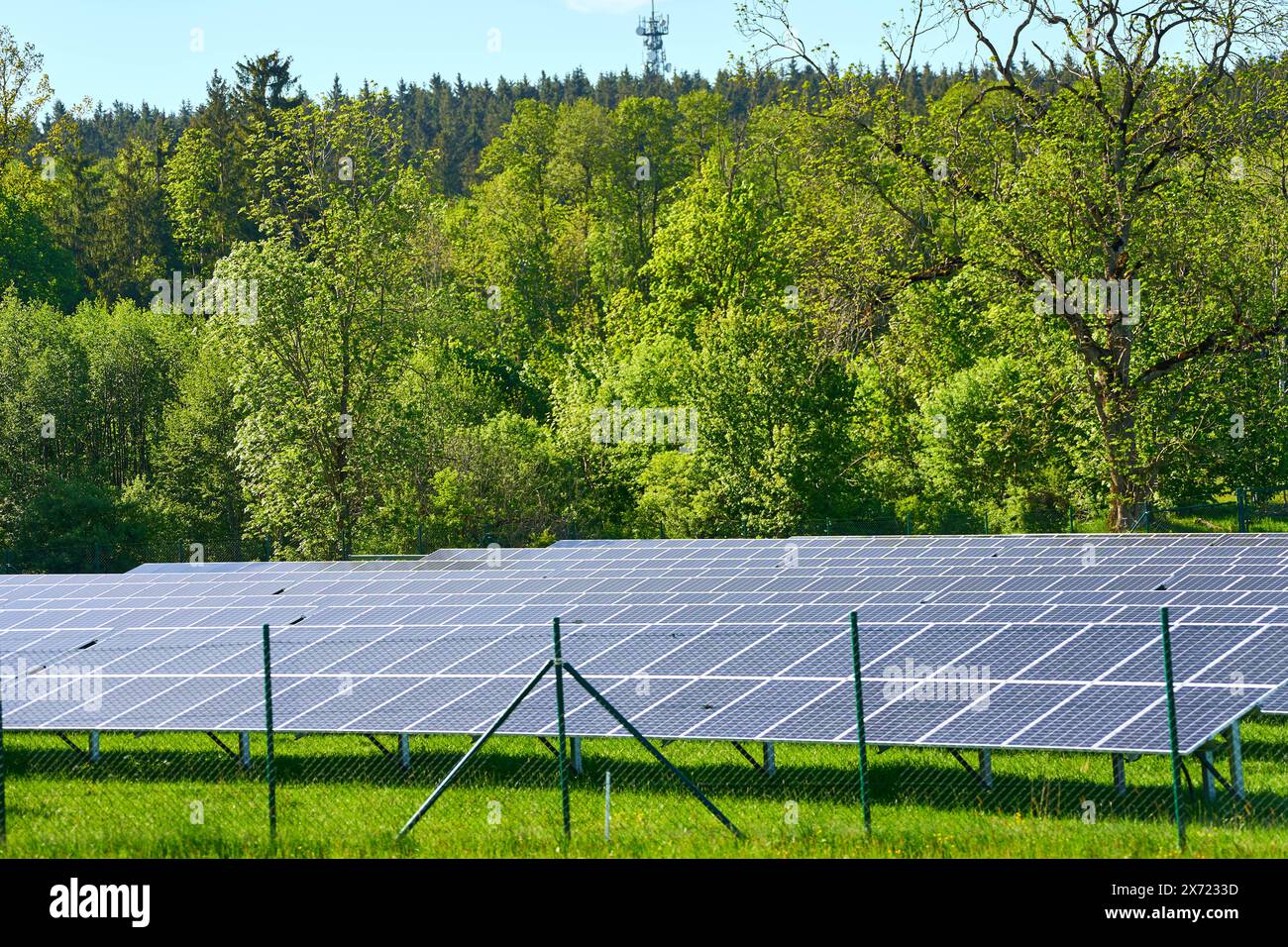 Bavaria, Germany - 11 May 2024: Solar park on a greenfield site in ...