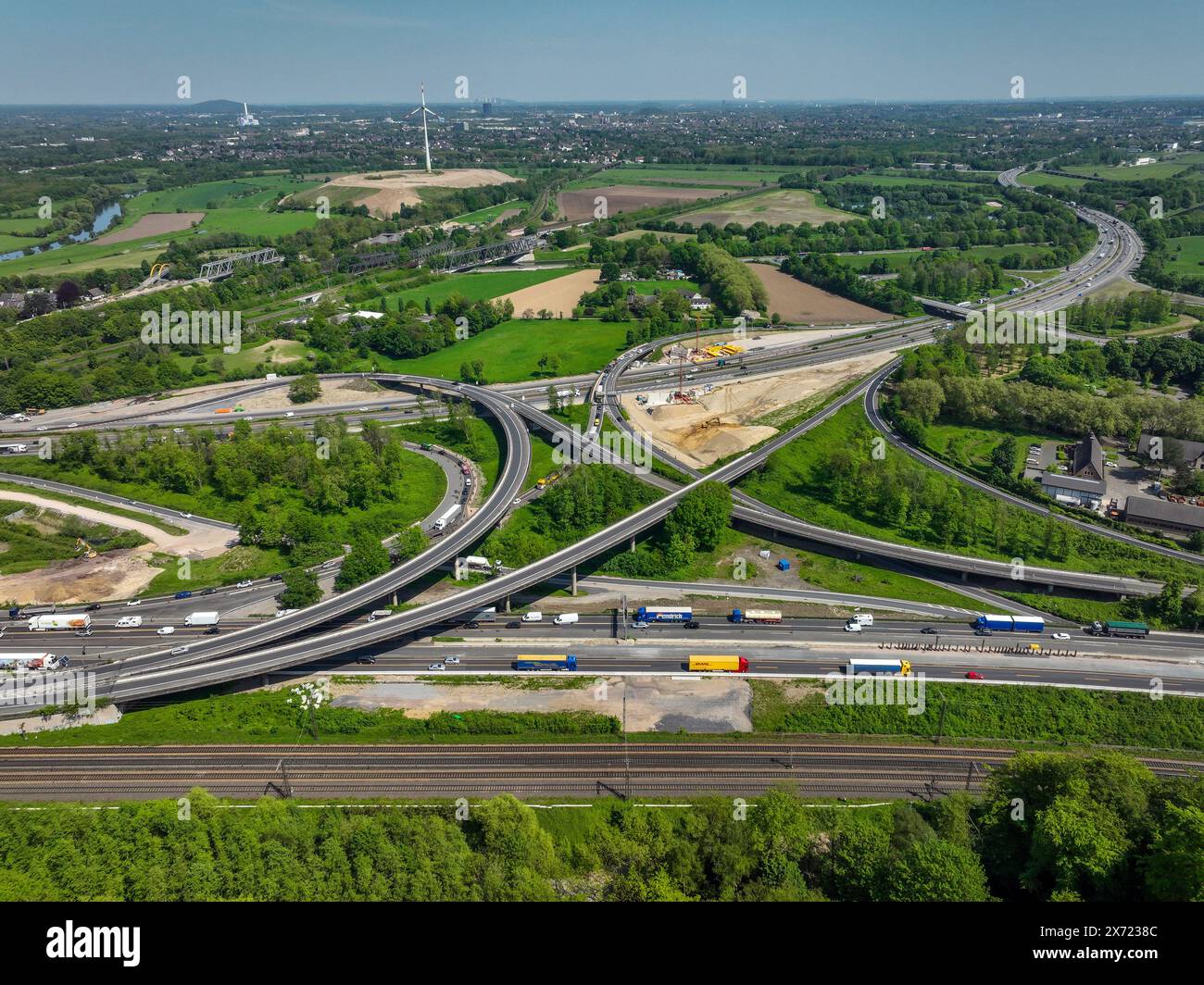 Duisburg, North Rhine-Westphalia, Germany - Kaiserberg interchange. The ...