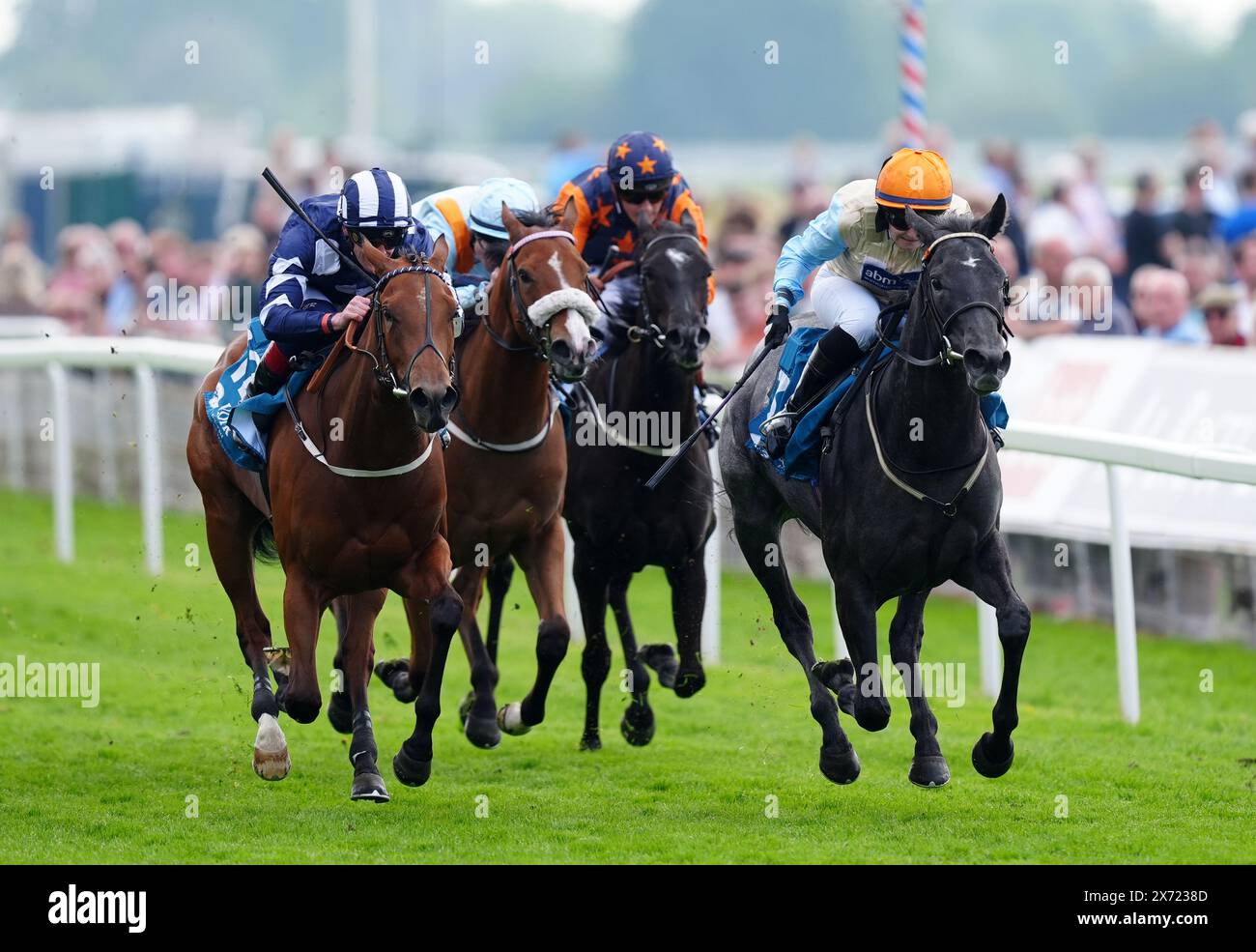 Betty Clover ridden by Georgia Dobie (right) coming home to win the ...