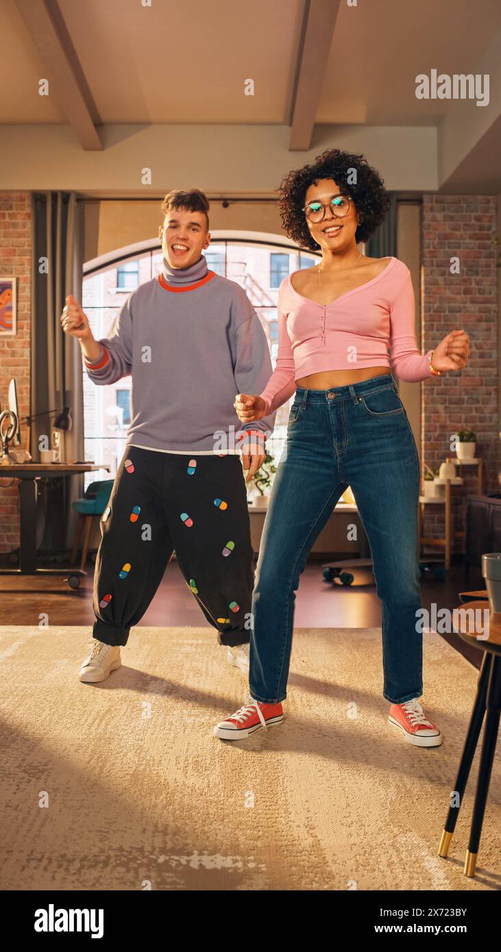 Video happy diverse couple dancing hi-res stock photography and images ...