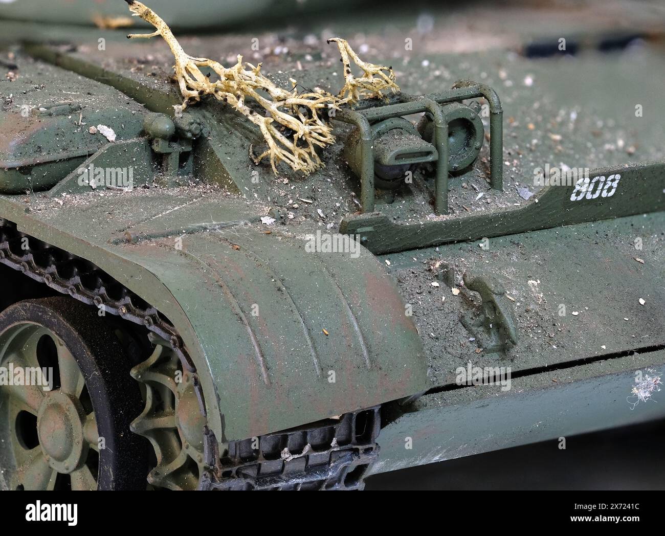 Authentic Russian T62 tank model tank close up detail Stock Photo - Alamy