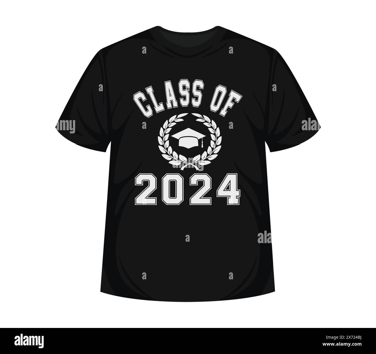 Class of 2024, word lettering script banner Congrats Graduation ...