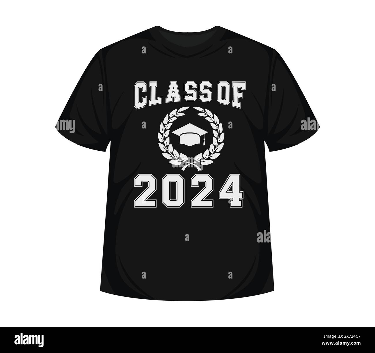 Class of 2024, word lettering script banner Congrats Graduation ...