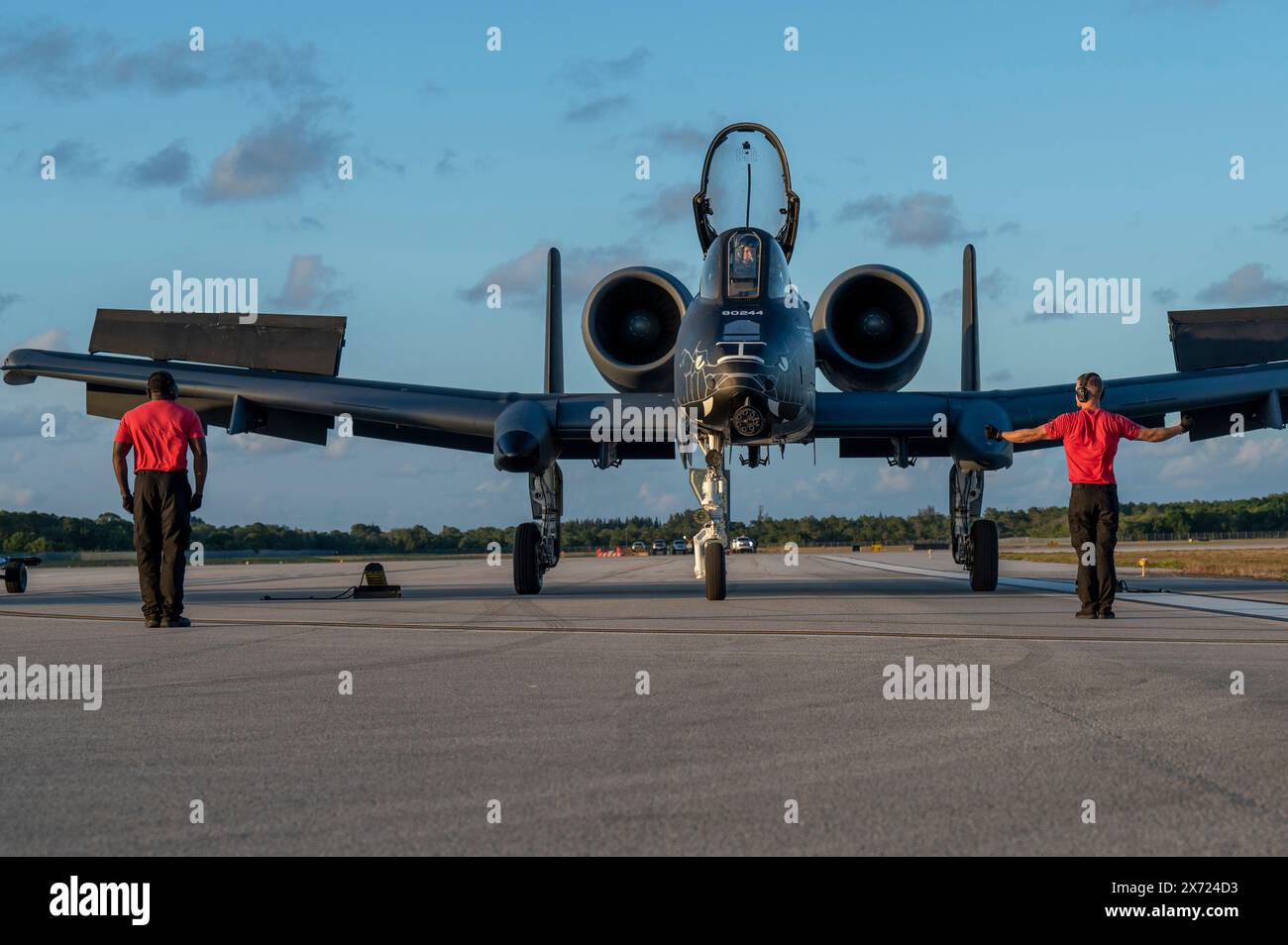 U.S. Air Force Senior Airman Benjamin Everse, right, A-10C Thunderbolt II Demonstration Team ...