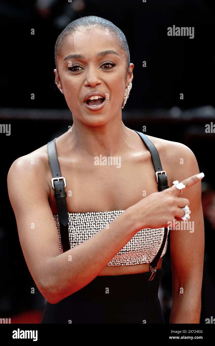 Cannes, France. 16th May, 2024. Jasmine Jobson departs the Bird ...