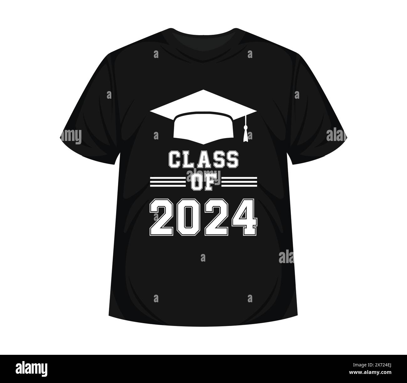 Class of 2024, word lettering script banner Congrats Graduation ...