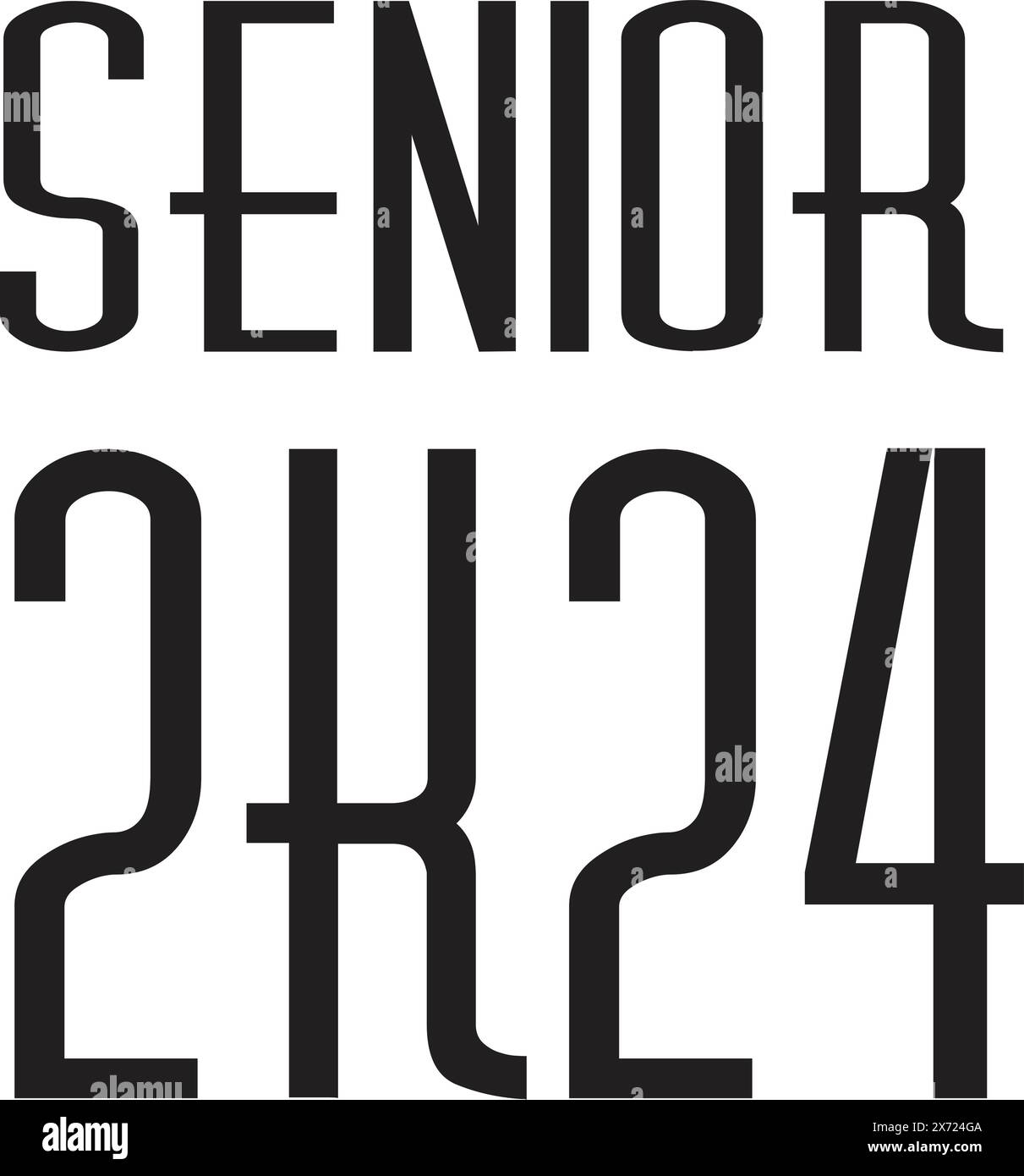 Class of 2024, word lettering script banner Congrats Graduation ...