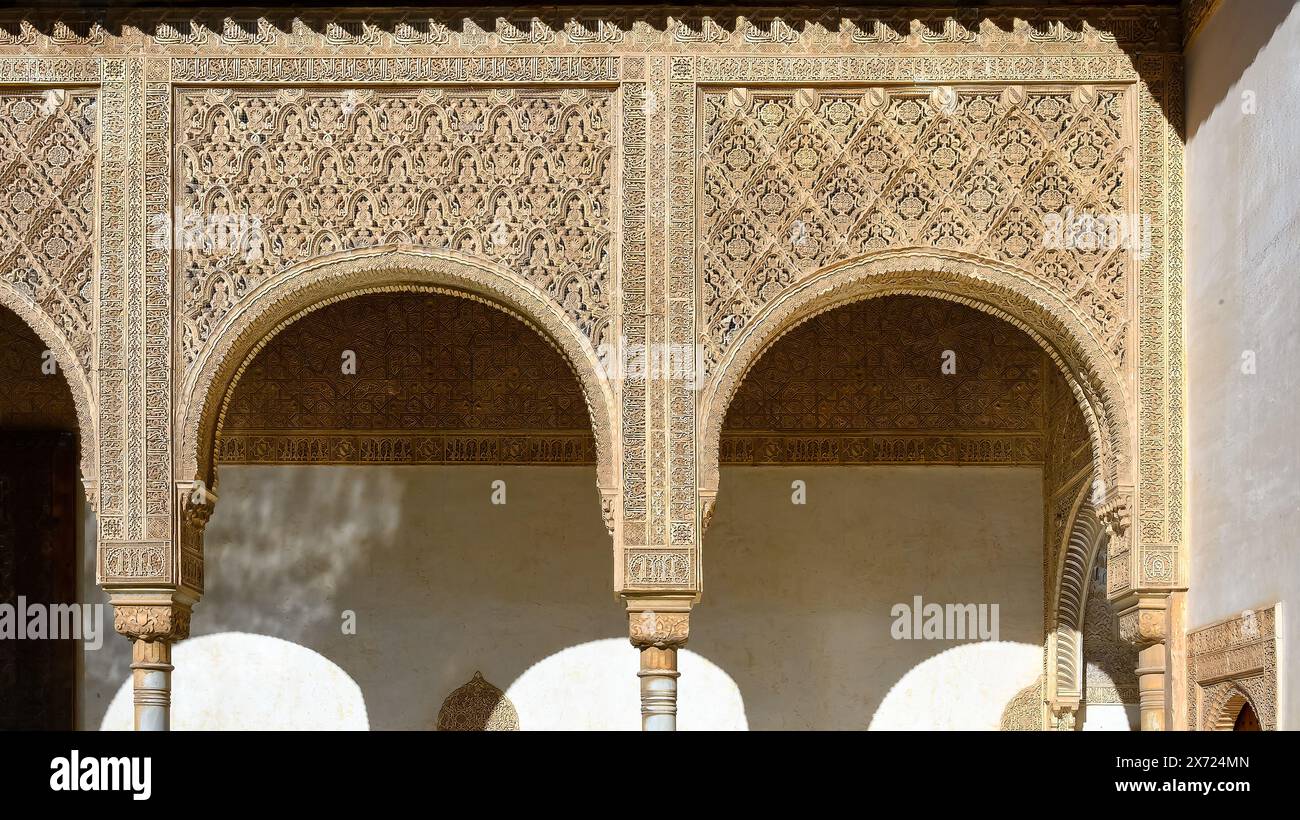 Architecture Alhambra Palace and Fortress Complex, Granada, Spain Stock ...