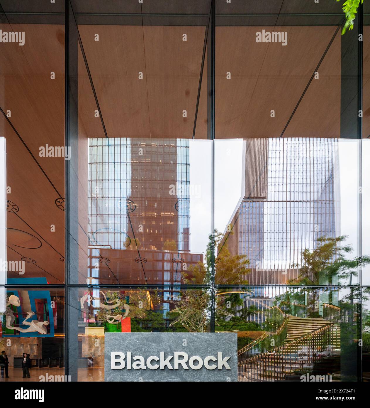 The 50 Hudson Yards New York headquarters of the BlackRock investment ...