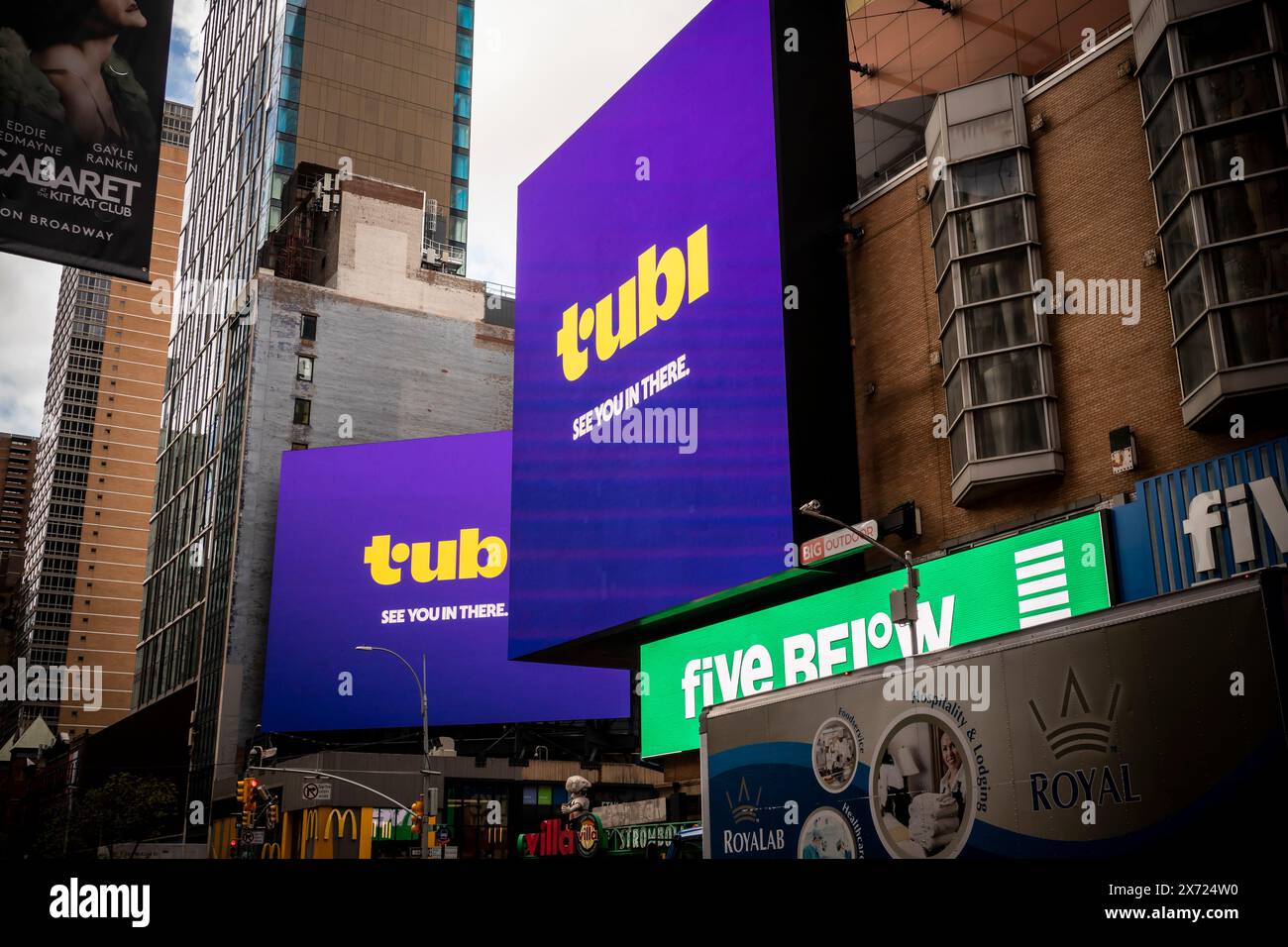 Advertising for the Fox owned Tubi streaming service in Times Square in ...
