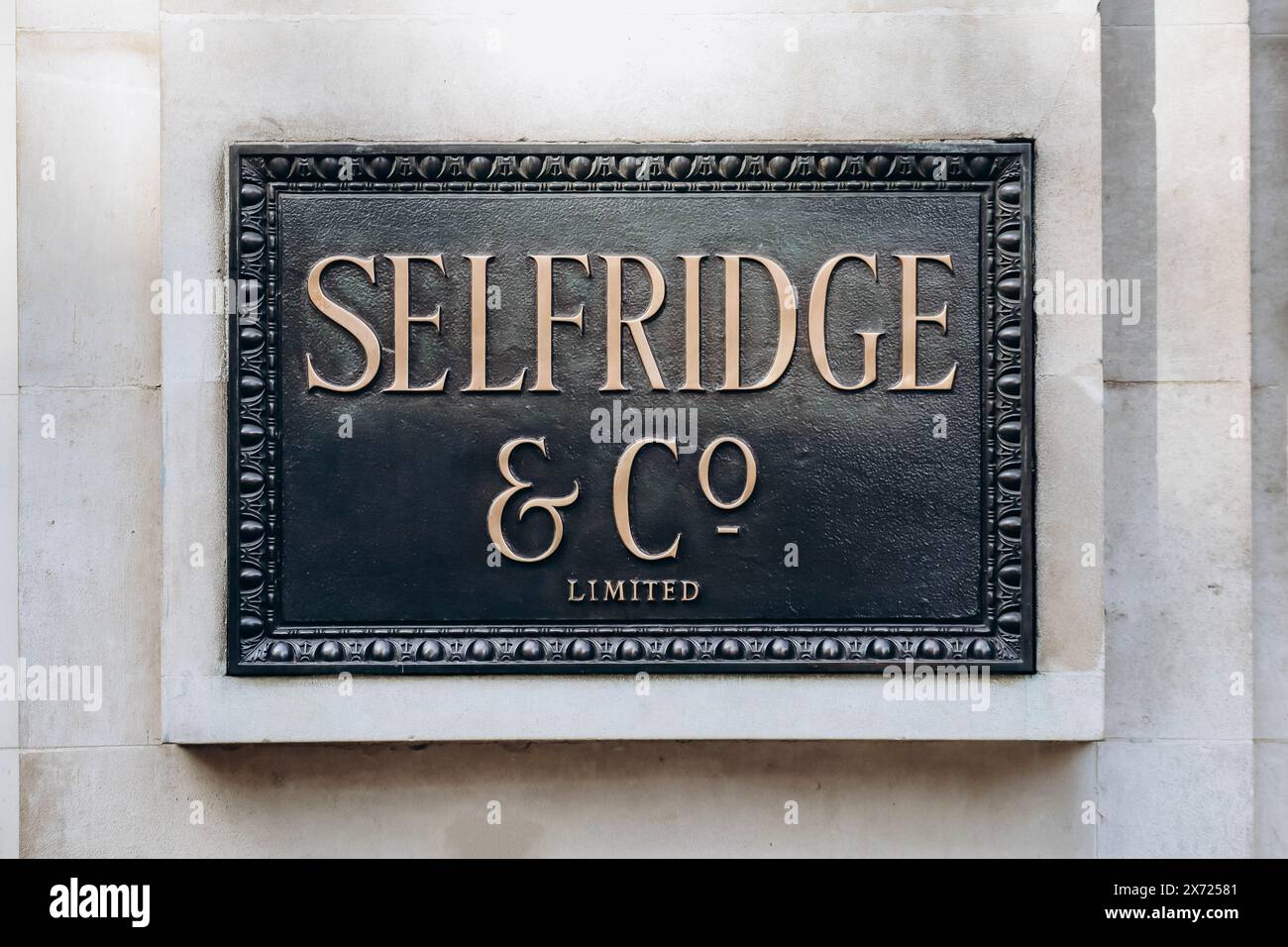 London, United Kingdom - September 25, 2023: Selfridges, also known as ...