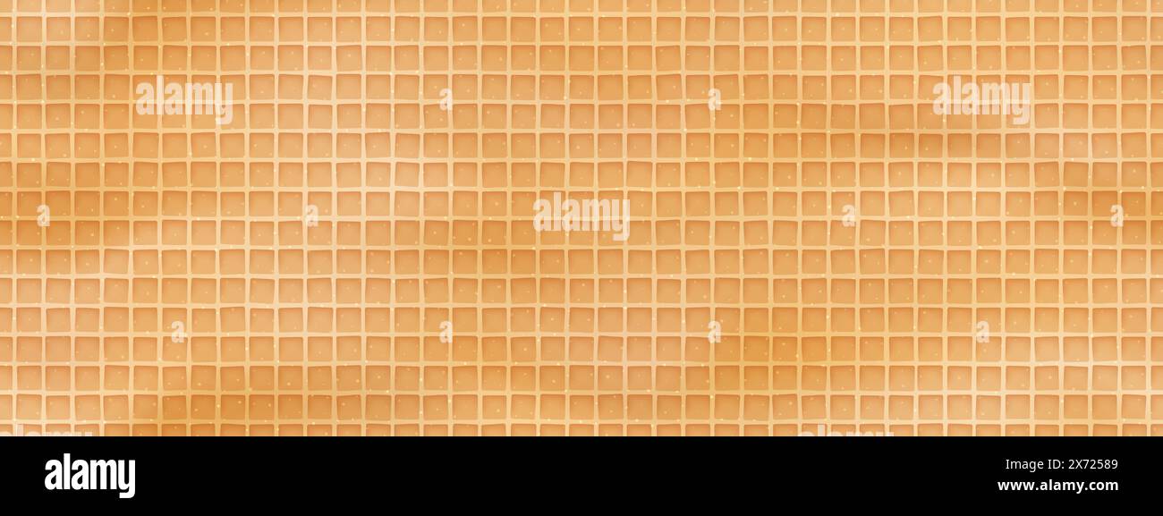 Belgian waffle seamless texture with squares pattern. Delicious bg with ...
