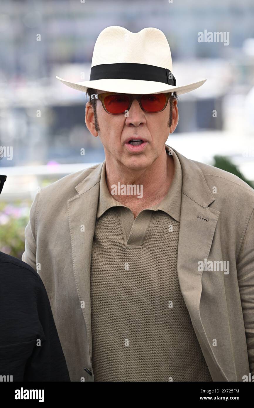 Nicholas Cage attends "The Surfer" Photocall at during the 77th Cannes ...