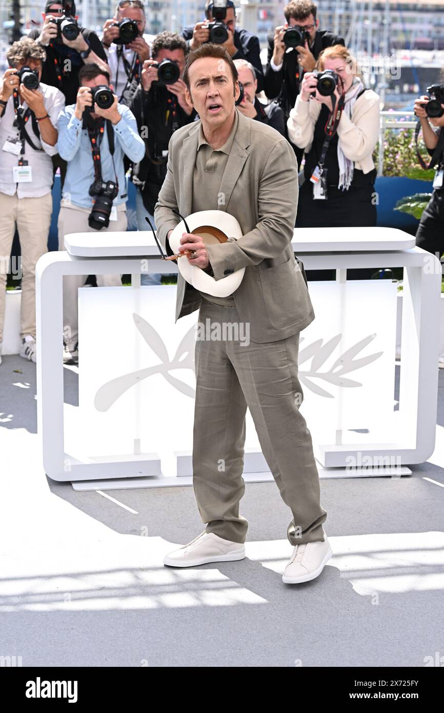 Nicholas Cage attends "The Surfer" Photocall at during the 77th Cannes ...
