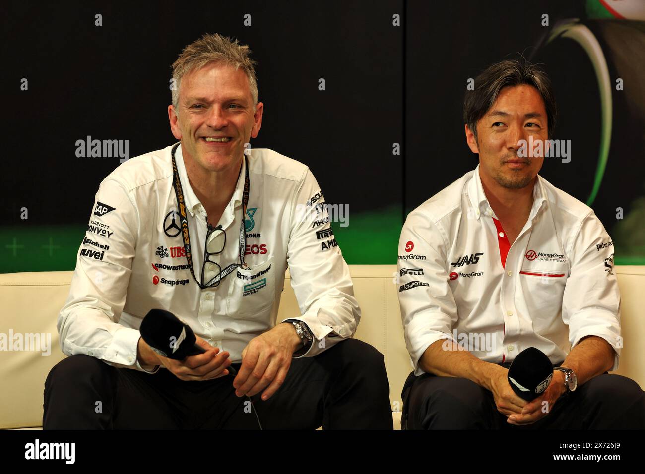 Imola, Italy. 17th May, 2024. (L to R): James Allison (GBR) Mercedes ...