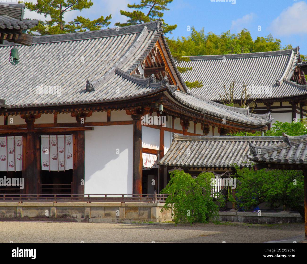 Japan, Nara, Horyuji Temple, Daikodo, Great Lecture Hall Stock Photo ...