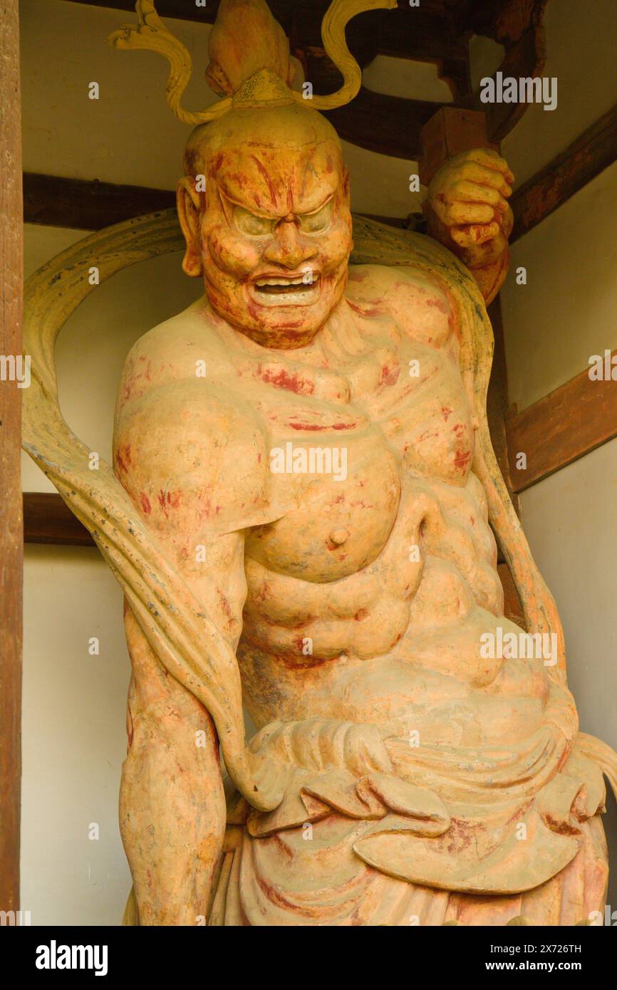 Japan, Nara, Horyuji Temple, guardian statue Stock Photo - Alamy