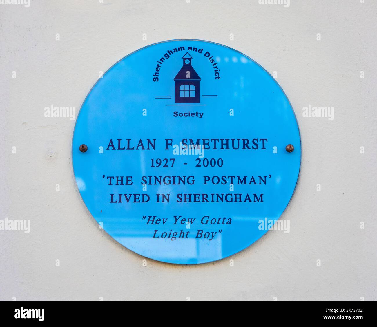 Norfolk, UK - December 16th 2023: Plaque in the coastal town of ...