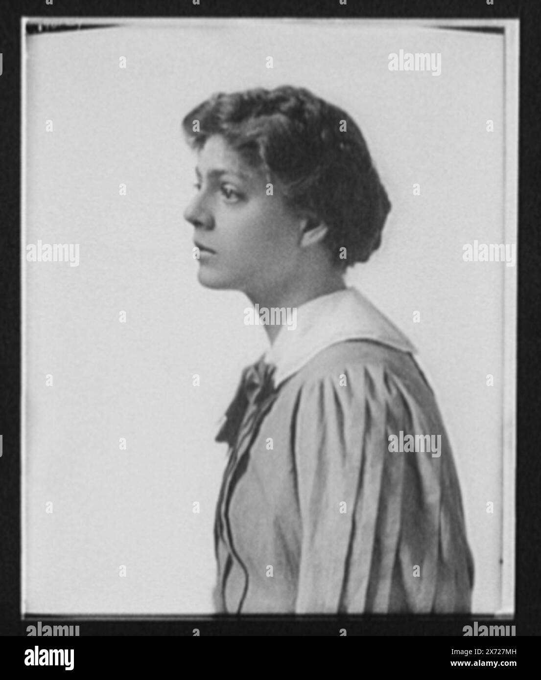 Ethel Barrymore, half-length portrait, profile facing left, Title based ...