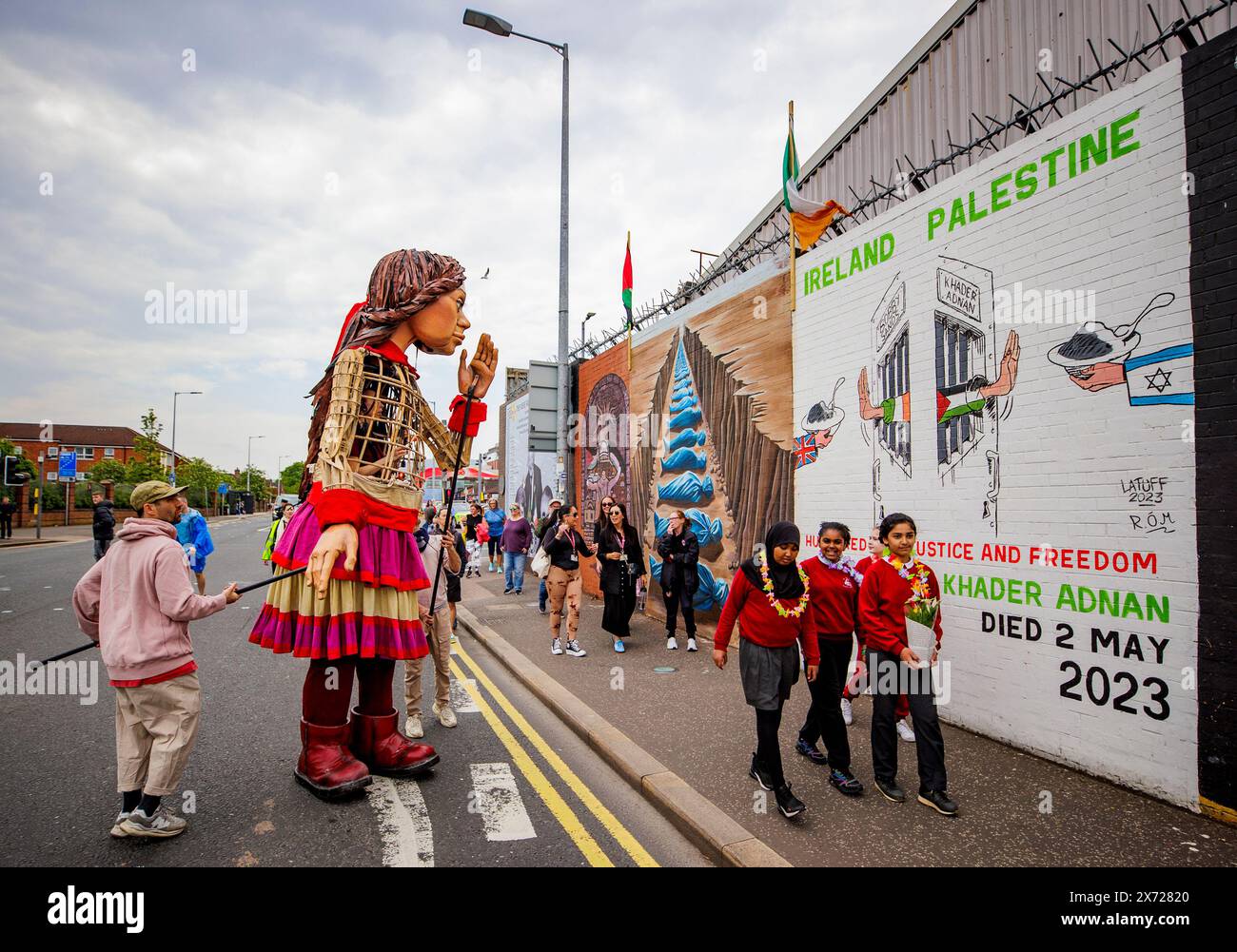 Little Amal, a 12-foot tall puppet of a ten-year-old Syrian refugee ...