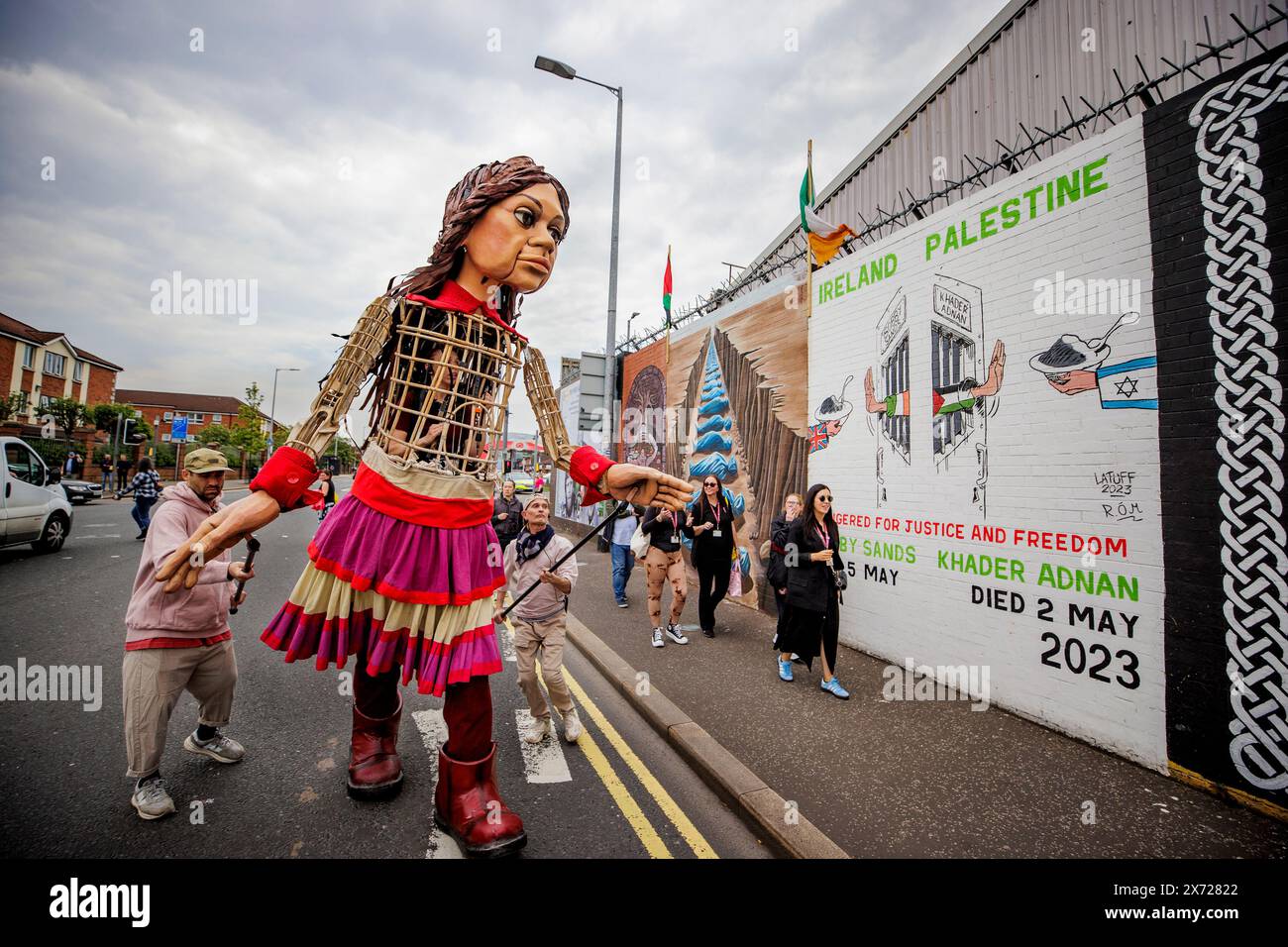 Little Amal, a 12-foot tall puppet of a ten-year-old Syrian refugee ...