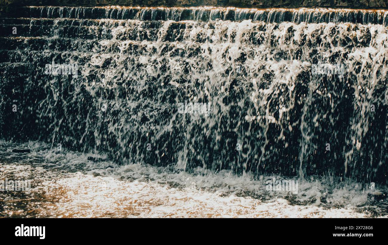 The beauty of the water fall as water drops play.Water, the source of ...