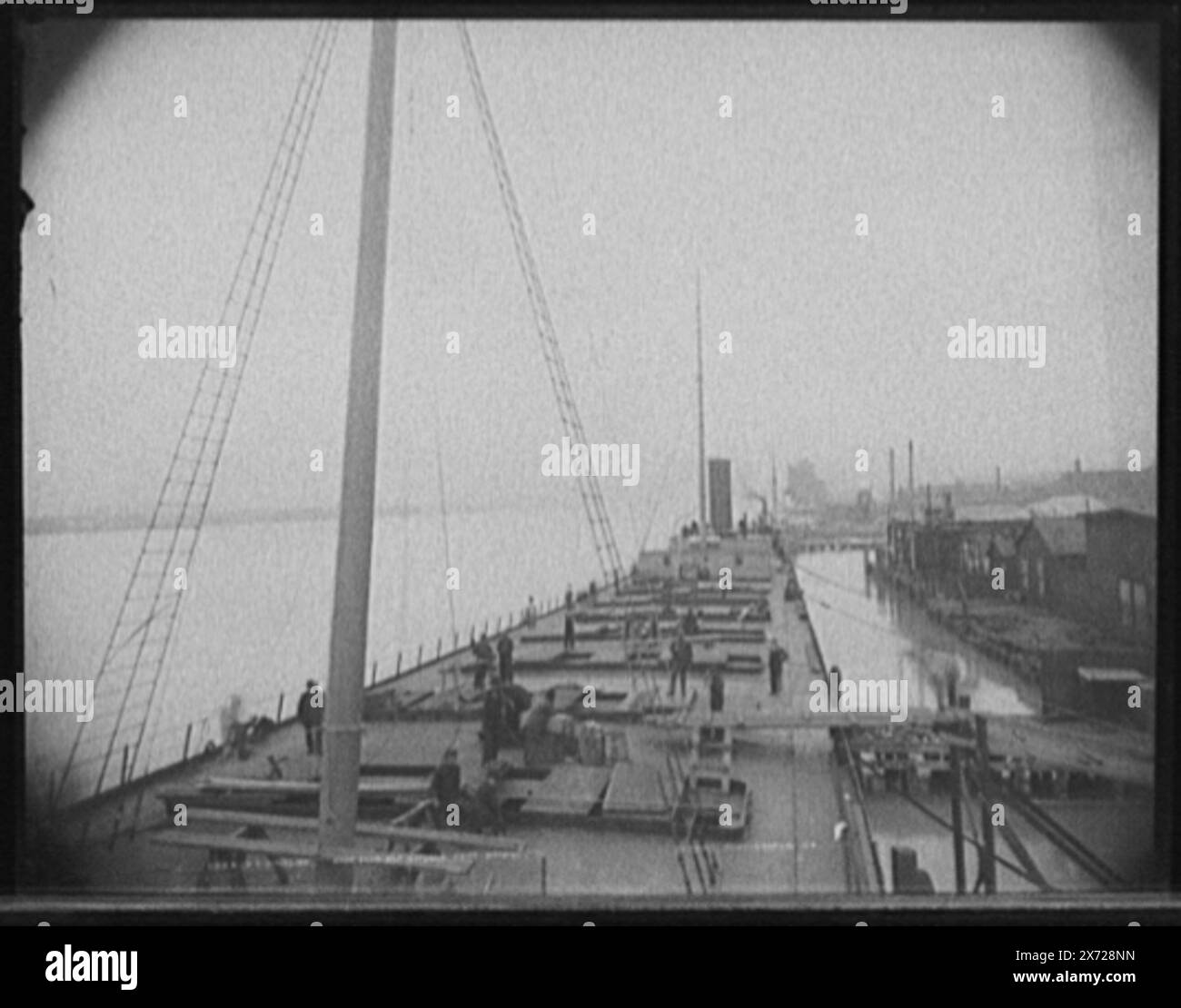 S.S. Angeline, spar deck and hatches from bridge, Detroit Publishing Co ...