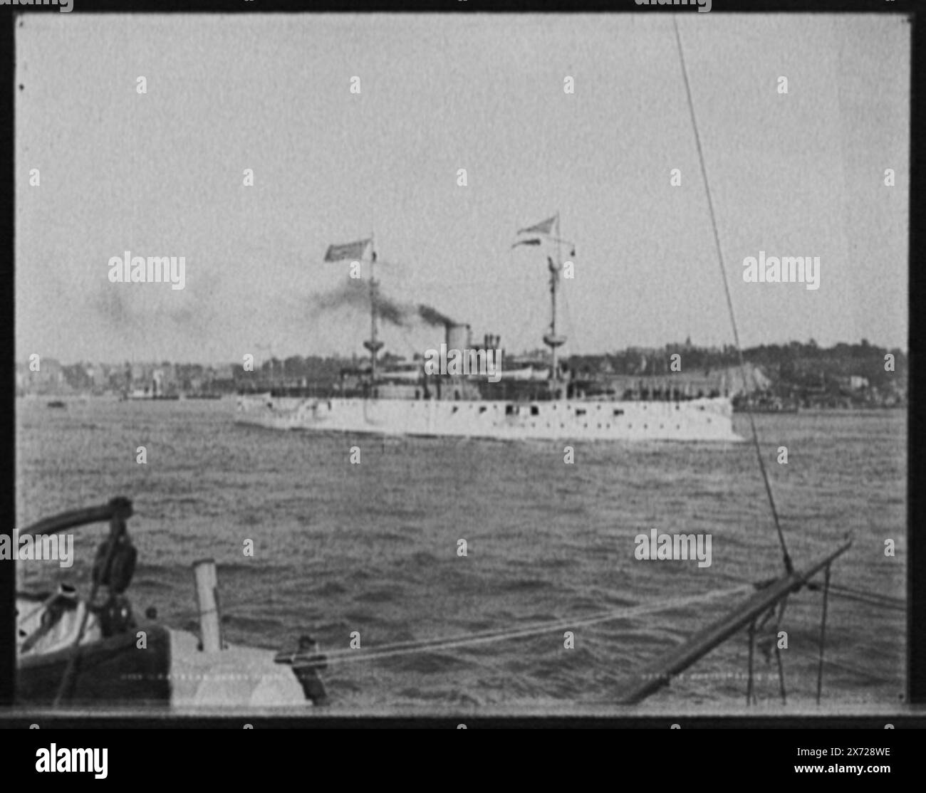 U.S.S. Texas, Dewey Naval Parade, Possibly by Edward H. Hart., Date and ...
